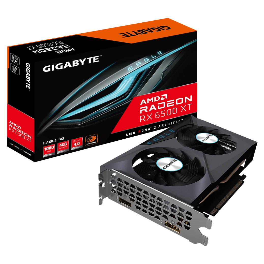 GIGABYTE Radeon RX 6500 XT EAGLE 4G, GDDR6, 2815 Mhz